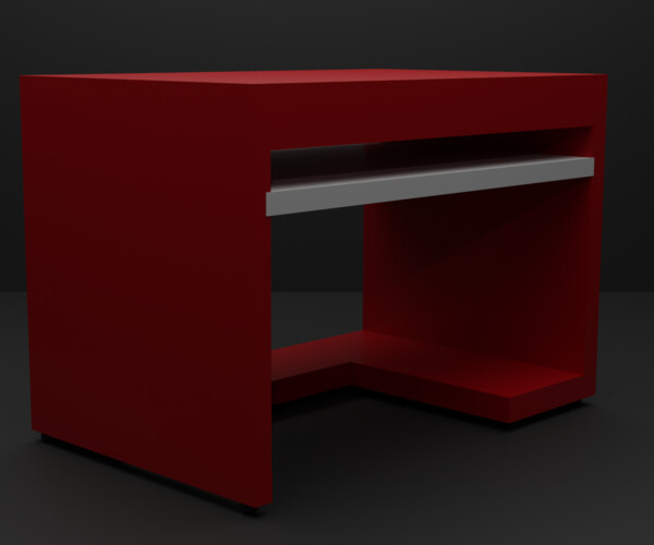 ArtStation - Simple red PC table | Game Assets