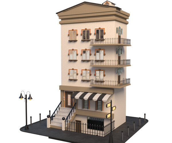 ArtStation - Cartoon Building | Resources