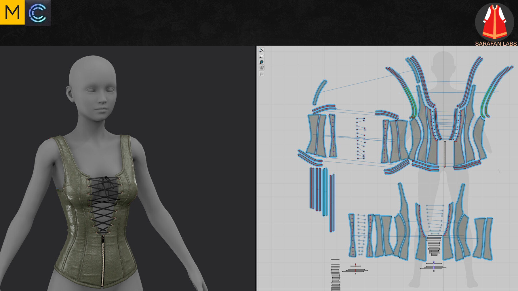 ArtStation - Set of women`s Leather Corsets | Resources
