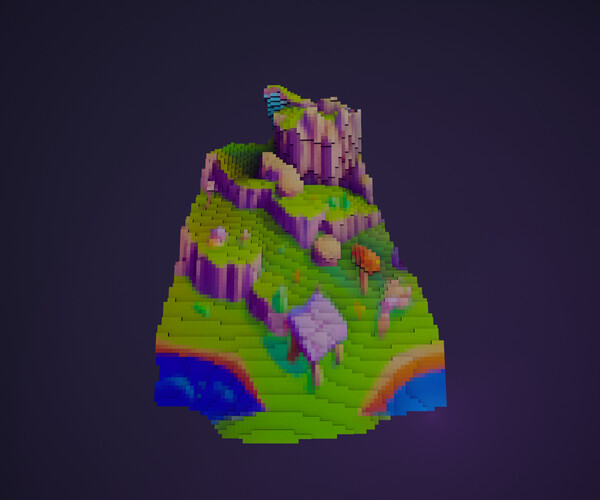 ArtStation - Voxel world Iso Kid 500 fbx kit | Game Assets