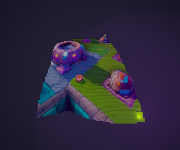 ArtStation - Voxel World Start 1000 fbx kit | Resources