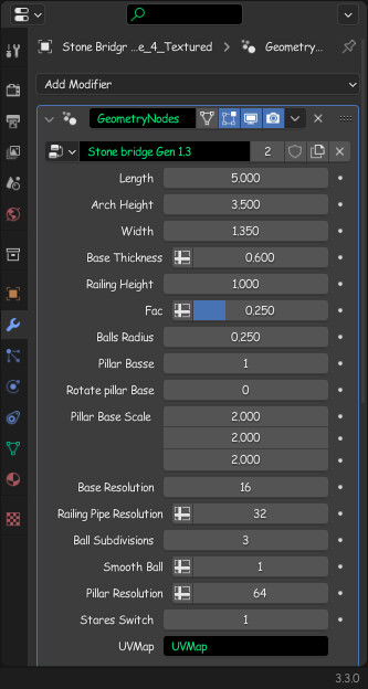 ArtStation - Procedural Bridge Generator (Stone and Bricks) (Geometry Nodes) for Blender (Bake ...
