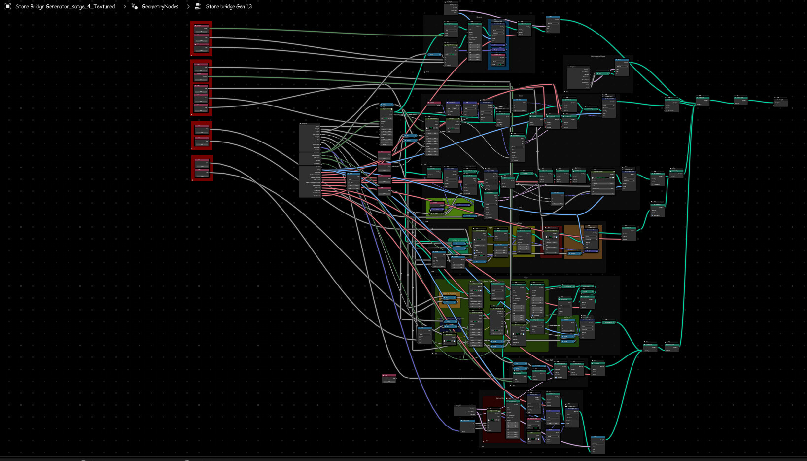 ArtStation - Procedural Bridge Generator (Stone and Bricks) (Geometry ...