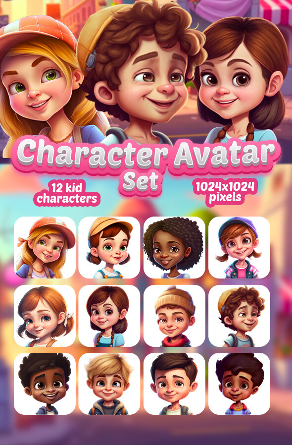 ArtStation - 12 kid avatars for mobile games | Game Assets