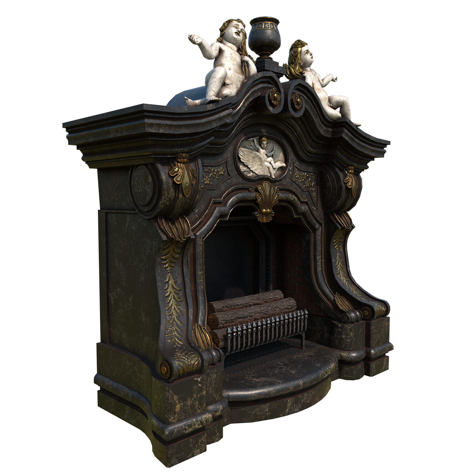 ArtStation - Fireplace 020 | Game Assets