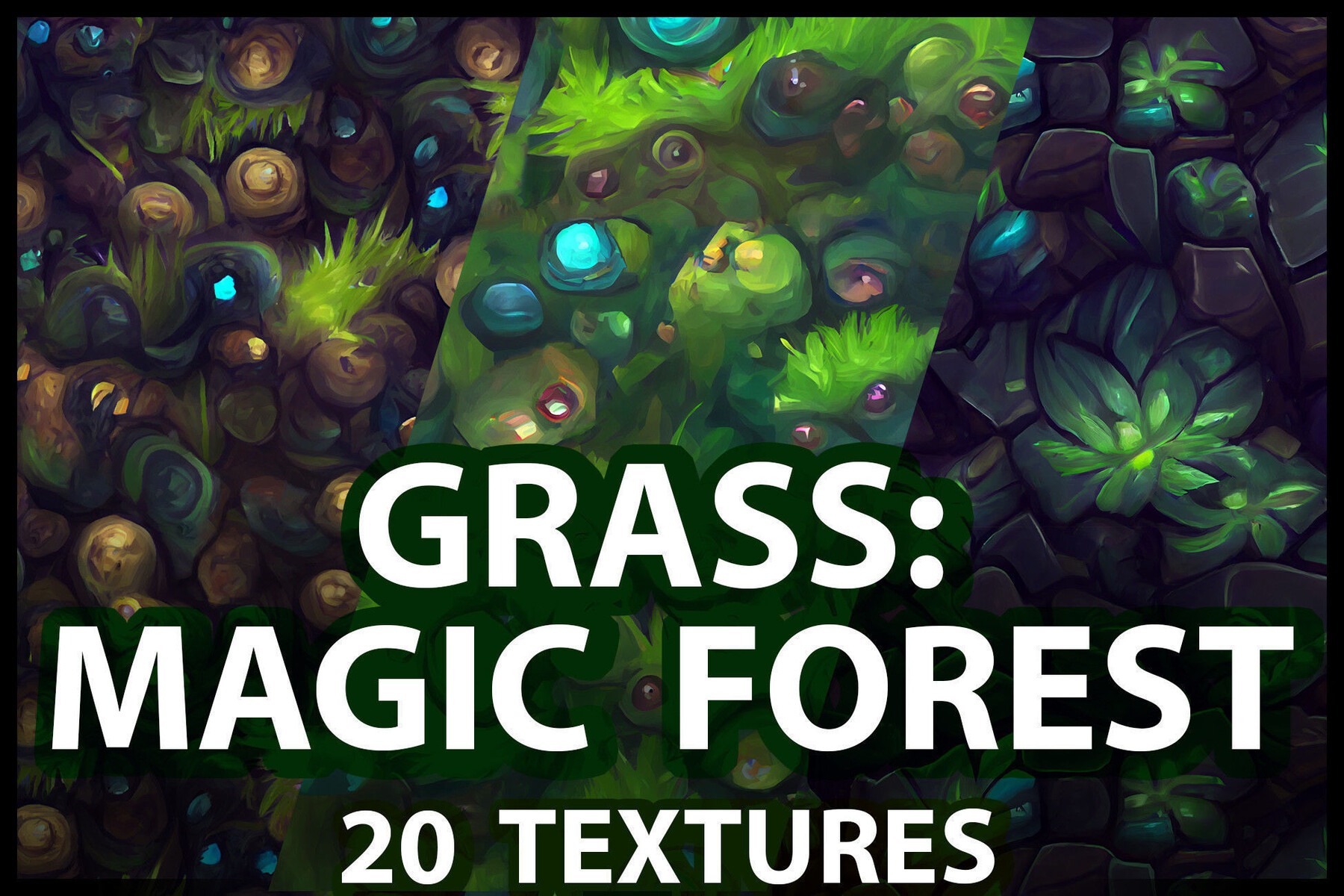 ArtStation - Grass Magic Forest Floor: 20 TEXTURES (Hand-painted ...