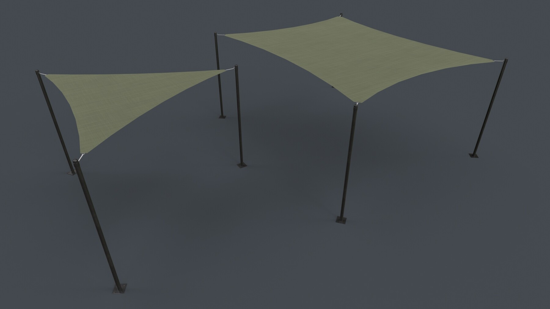 ArtStation - PBR Sun Shade Sails | Game Assets