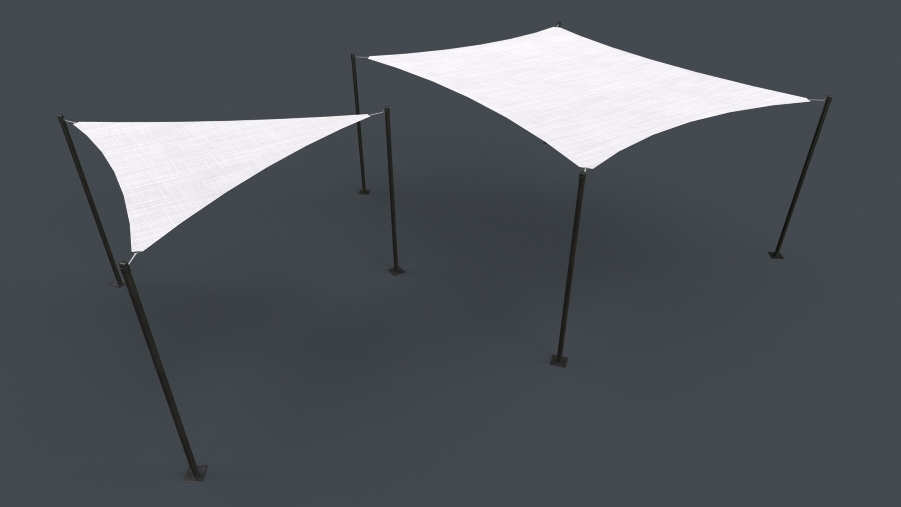 ArtStation - PBR Sun Shade Sails | Game Assets
