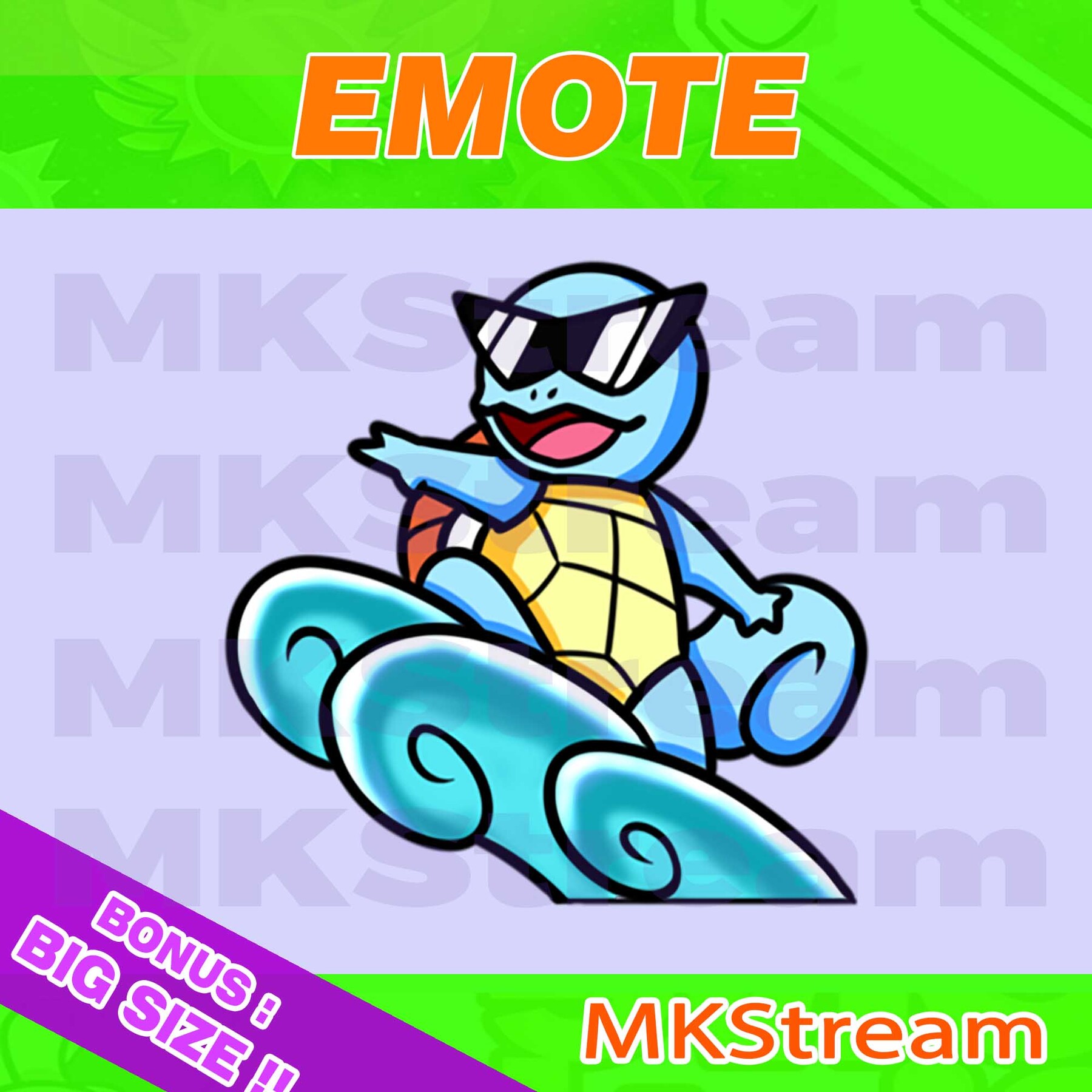 ArtStation - Twitch emotes pokemon squirtle surfing | Artworks