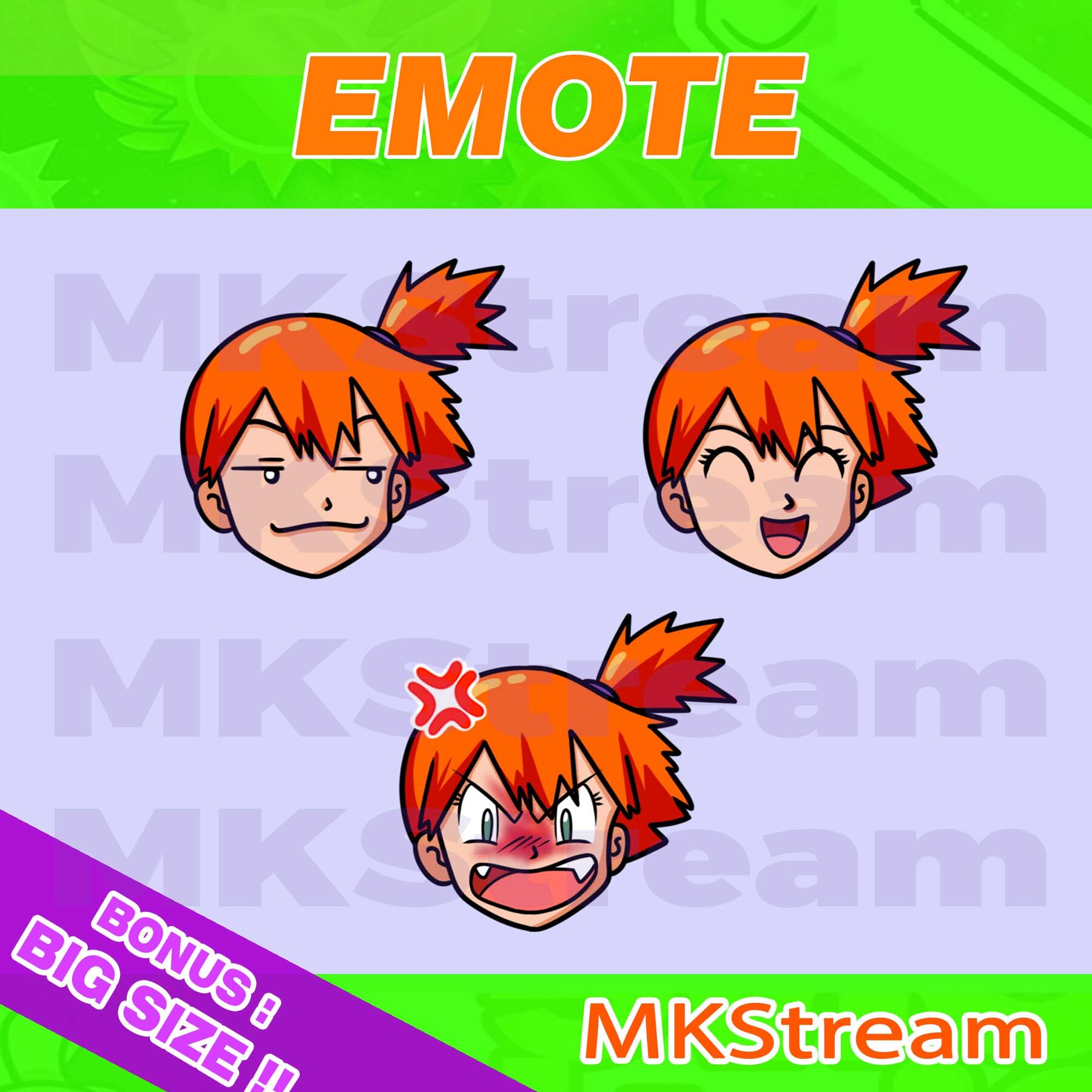ArtStation - Twitch emotes pokemon misty pack | Artworks
