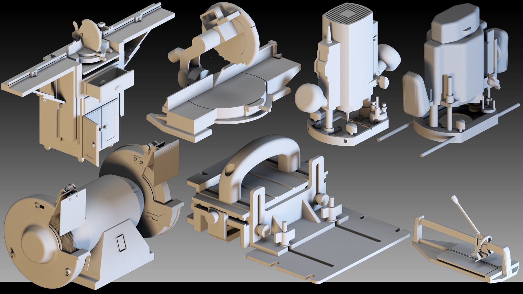 ArtStation - +118 Carpentry Tools- Kitbash- High detail 3d models | Resources