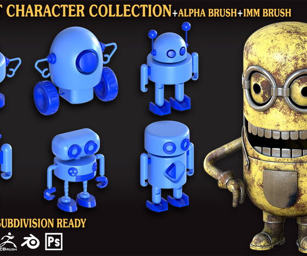 ArtStation - Robot characters collection_Vol_01 | Game Assets