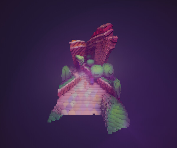 ArtStation - Voxel World Spanish 175 fbx kit vertex color | Game Assets