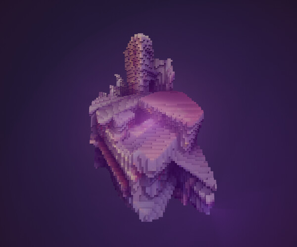 ArtStation - Voxel World Archi 180 fbx kit | Game Assets