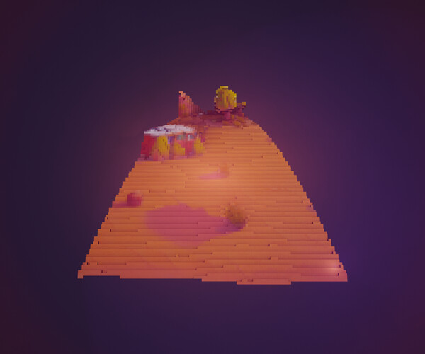 ArtStation - Voxel world desert 100 fbx kit | Game Assets