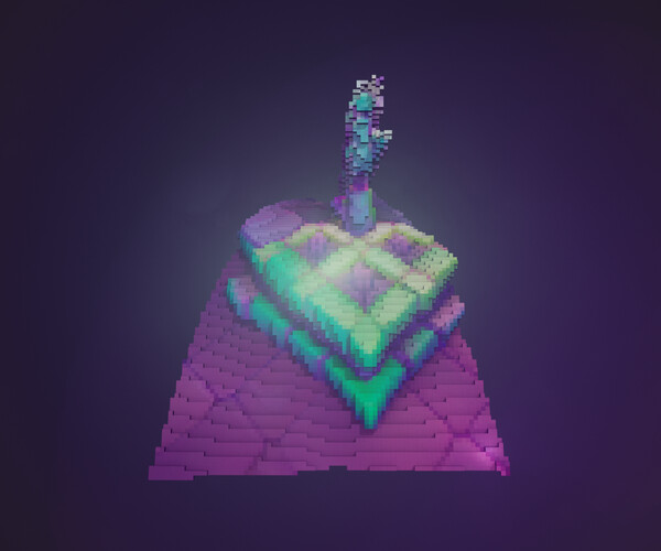 ArtStation - Voxel world happy color 300 fbx kit | Game Assets