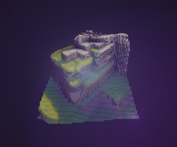 ArtStation - Voxel world lab 160 fbx vertex color | Game Assets