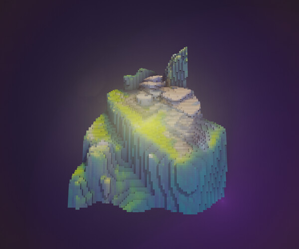ArtStation - Voxel world lab 160 fbx vertex color | Game Assets