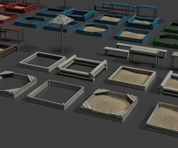 ArtStation - Sandbox Set For Playground | Game Assets