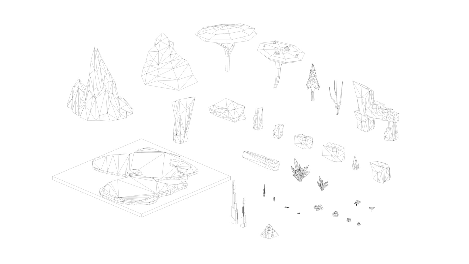 ArtStation - Free Demo of Low Poly Space Alien Worlds 3D Asset Pack ...