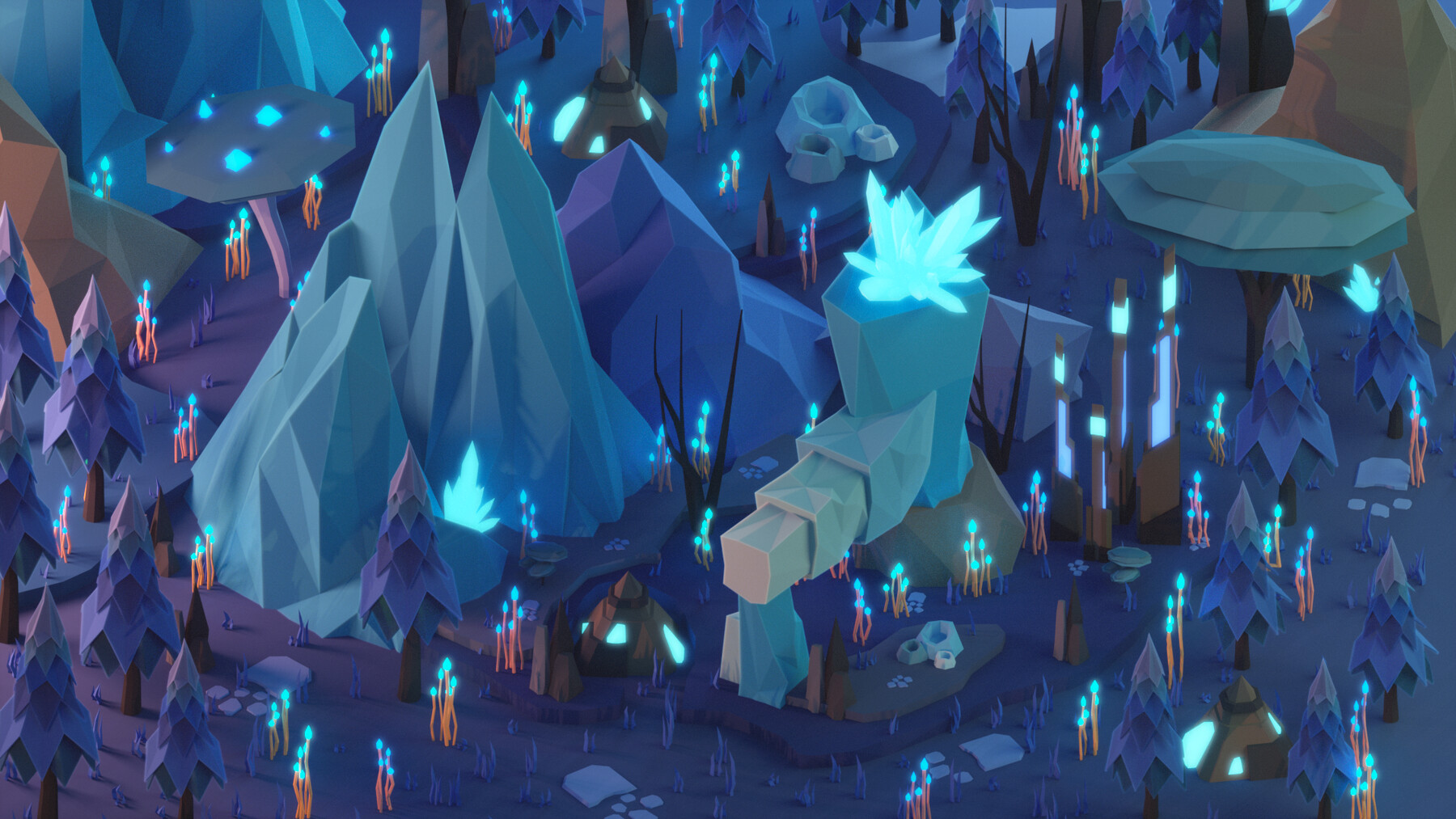 ArtStation - Free Demo of Low Poly Space Alien Worlds 3D Asset Pack ...