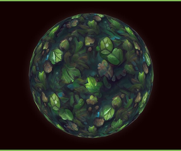 ArtStation - Grass Magic Forest Floor: 10 TEXTURES (Hand-painted ...