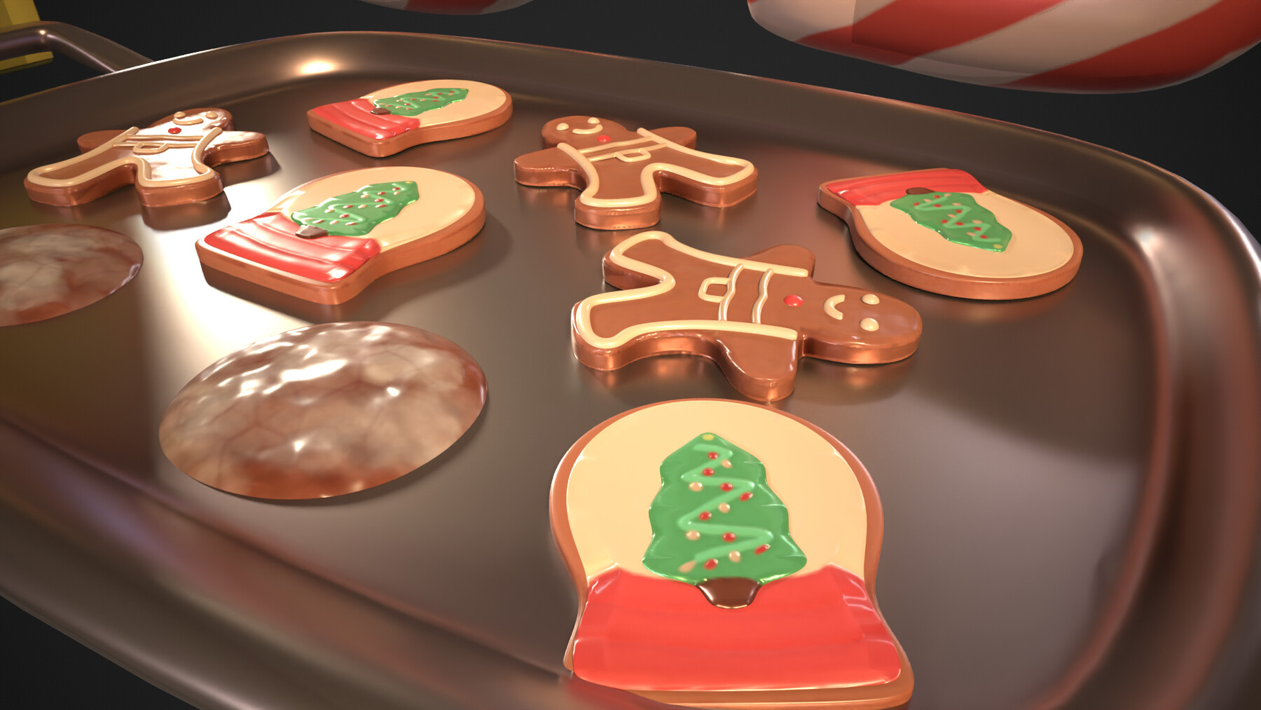 ArtStation - Christmas Ornament Food | Game Assets