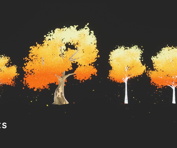 Artstation Stylized Vfx Trees Gpu Based Effect Game Assets