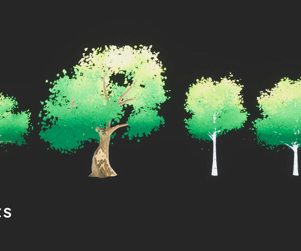 Artstation Stylized Vfx Trees Gpu Based Effect Game Assets