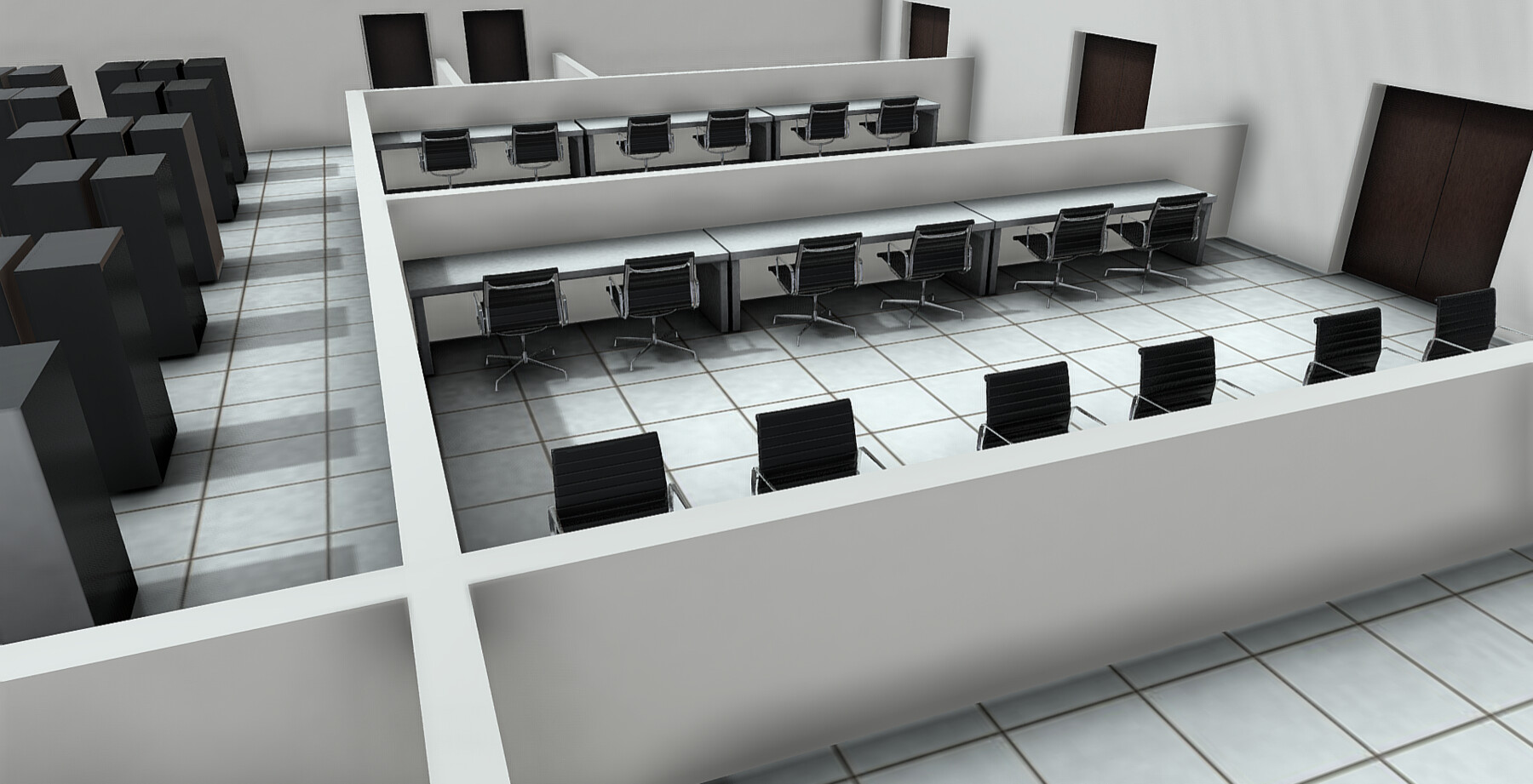 ArtStation - office with server room | Resources