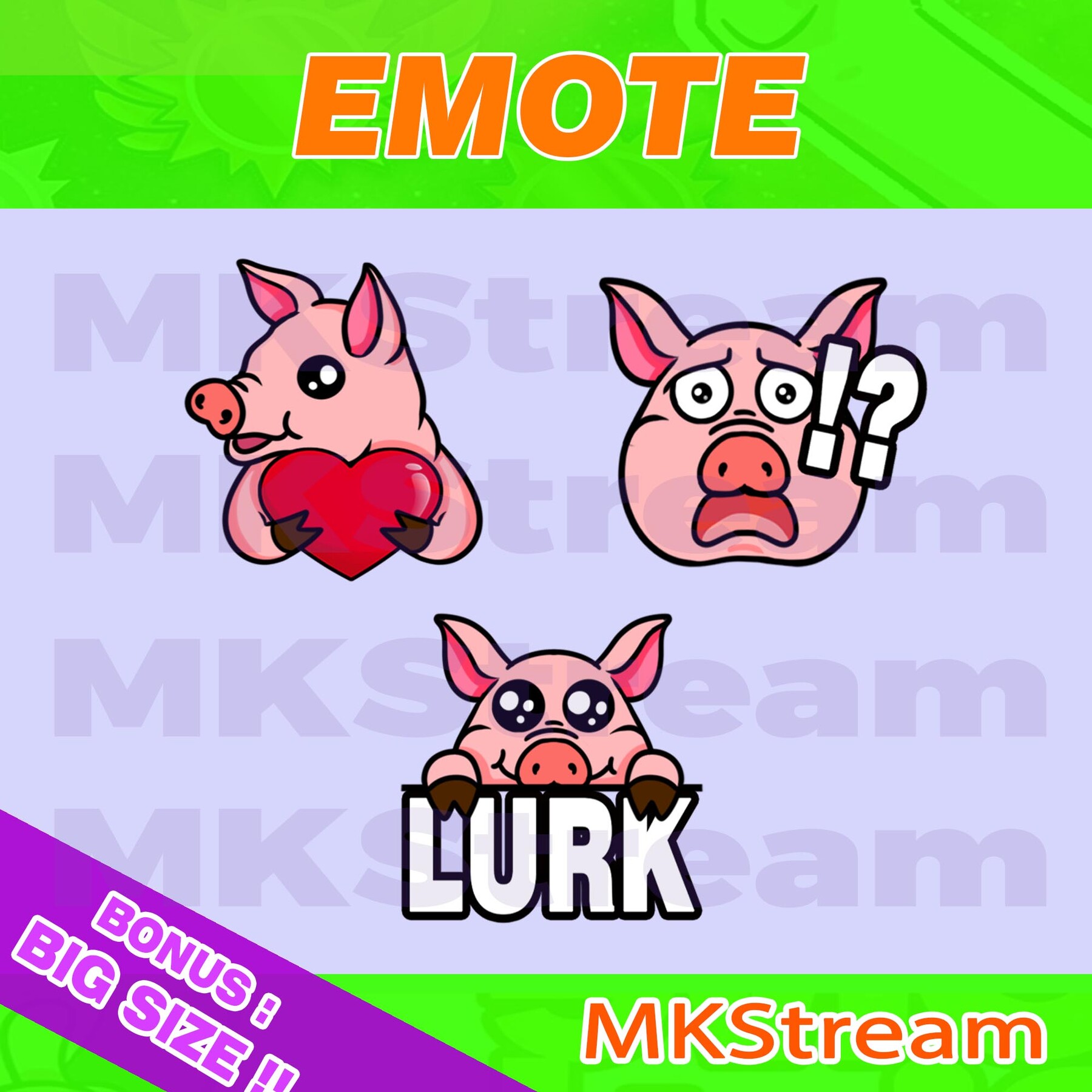 ArtStation - Twitch emotes cute pig pack | Artworks