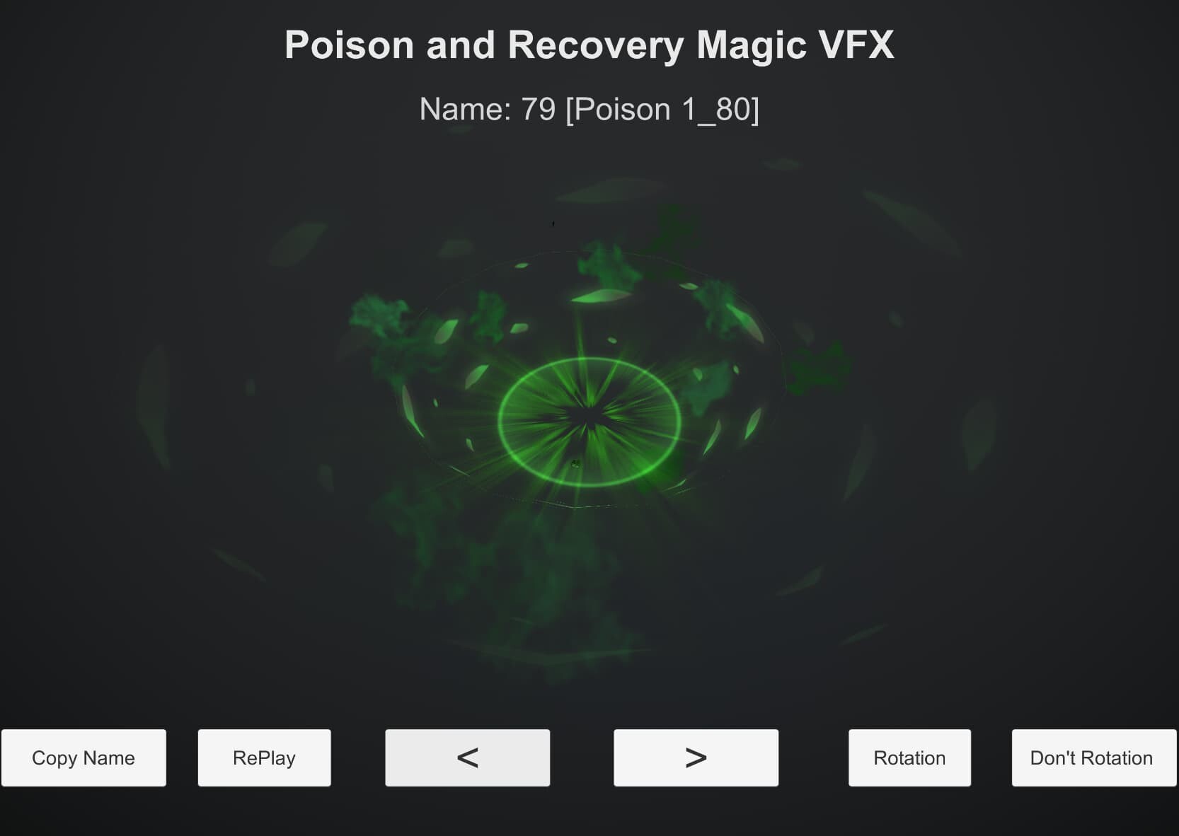 ArtStation - Unity VFX - Poison and Recovery Magic VFX | Game Assets