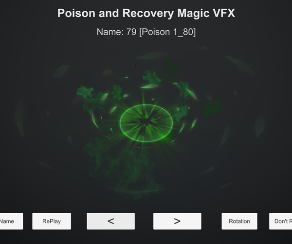 ArtStation - Unity VFX - Poison and Recovery Magic VFX | Game Assets