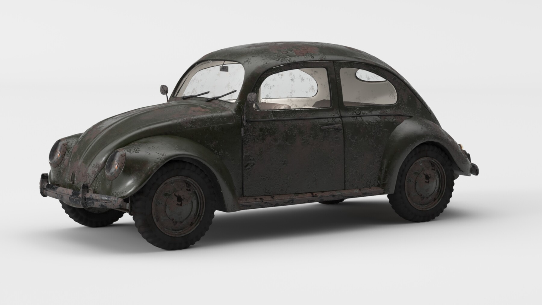 ArtStation - VW Style Beetle Bug Old Rusty WW2 Wrecked Car | Resources