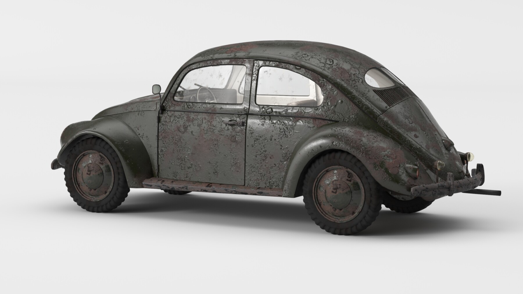 ArtStation - VW Style Beetle Bug Old Rusty WW2 Wrecked Car | Resources