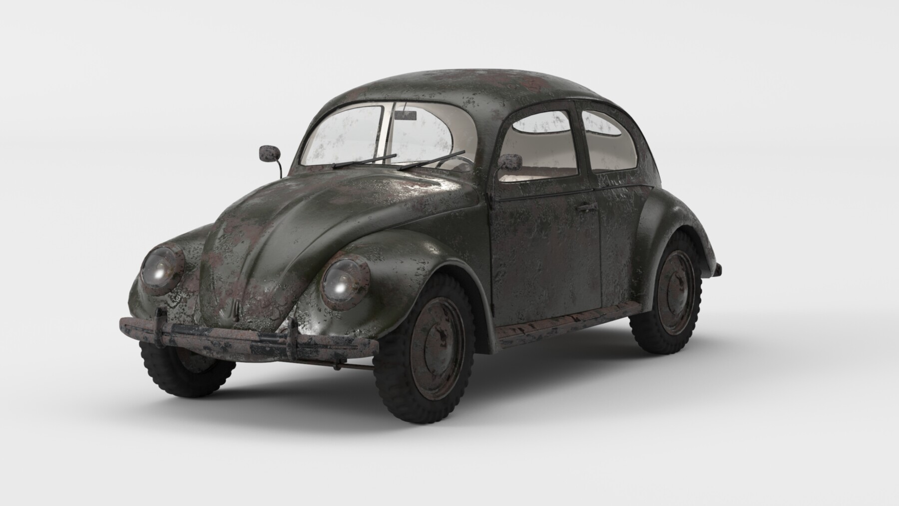 ArtStation - VW Style Beetle Bug Old Rusty WW2 Wrecked Car | Resources