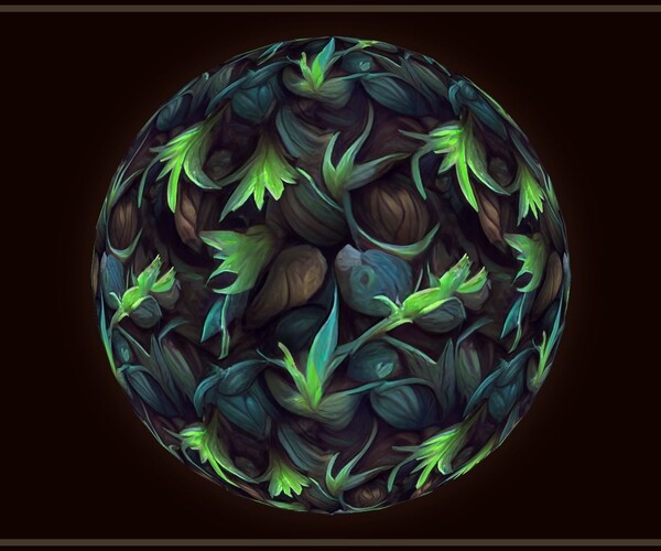ArtStation - Grass Magic Forest Floor: 10 TEXTURES (Hand-painted ...