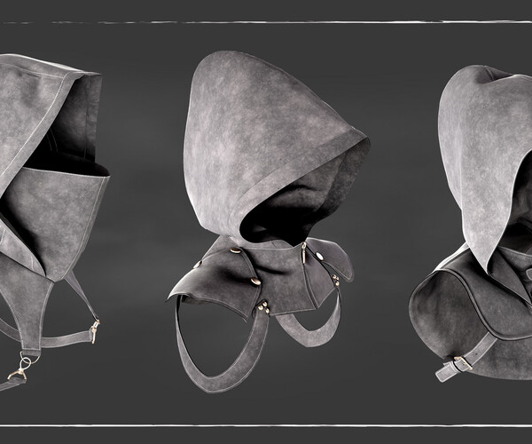 ArtStation - 3 medieval hoods /Marvelous Designer / 4k Textures/Smart ...