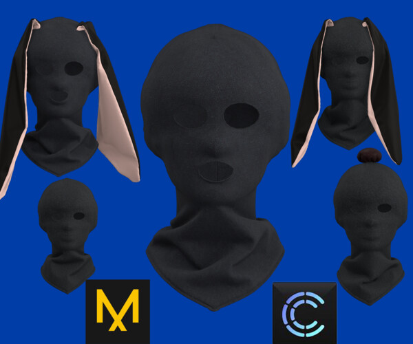 ArtStation - Balaclava Outfits MD CLO 3D zprj project files | Game Assets