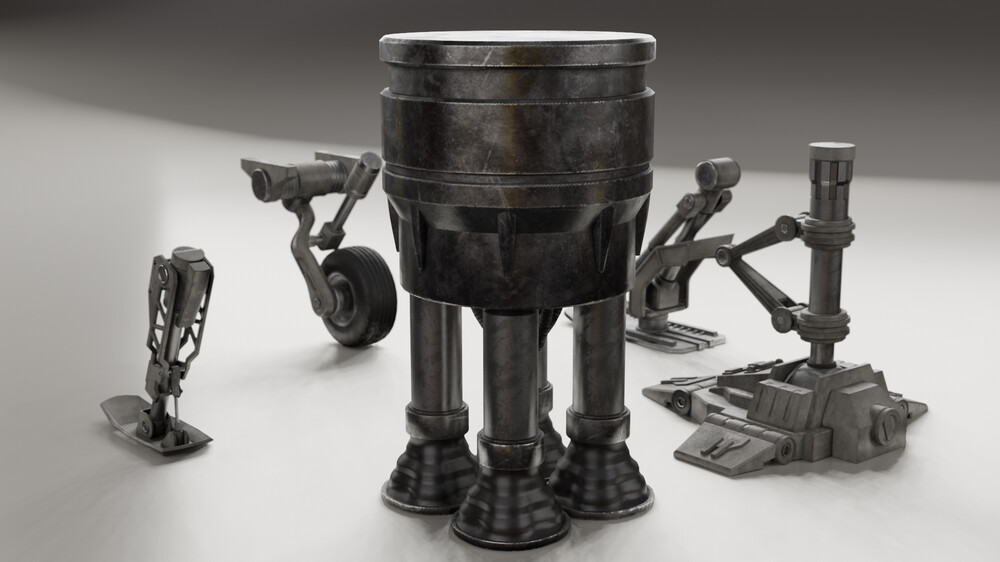 ArtStation - Scifi Landing Gear Pack (25 Landing Gears) | Resources