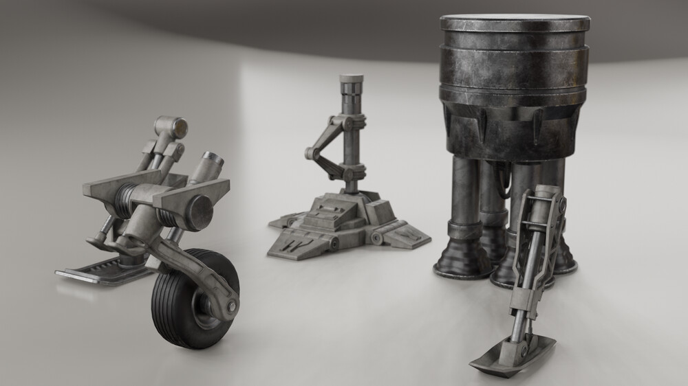 ArtStation - Scifi Landing Gear Pack (25 Landing Gears) | Resources
