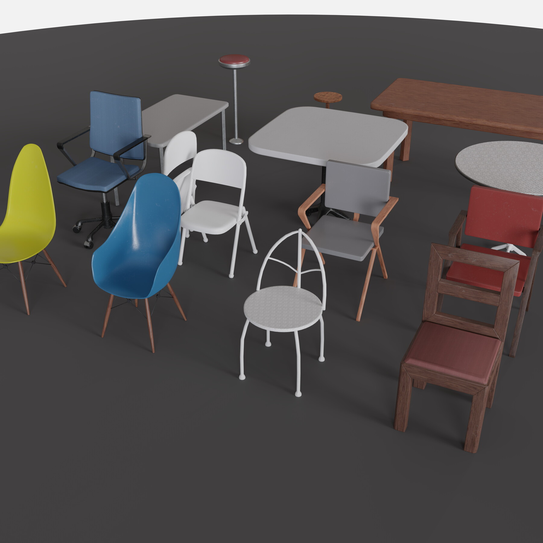 ArtStation - Chairs and Tables | Game Assets