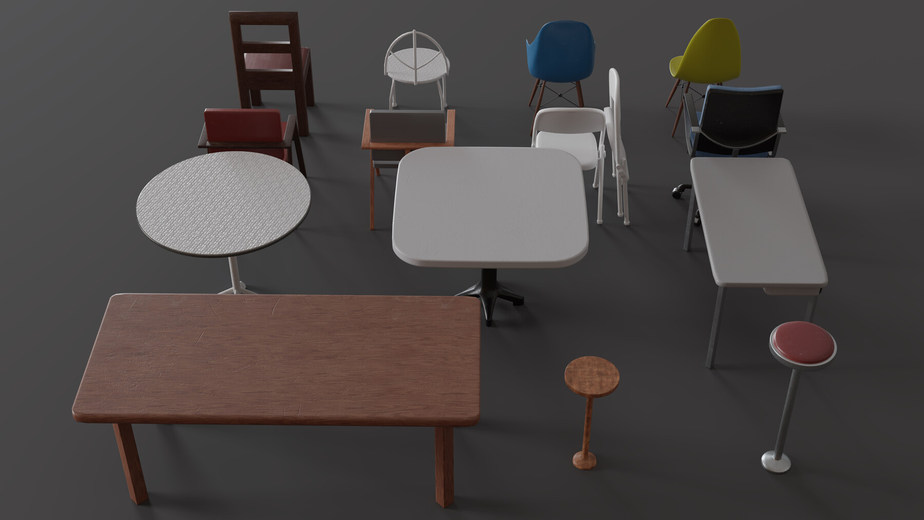 ArtStation - Chairs and Tables | Game Assets