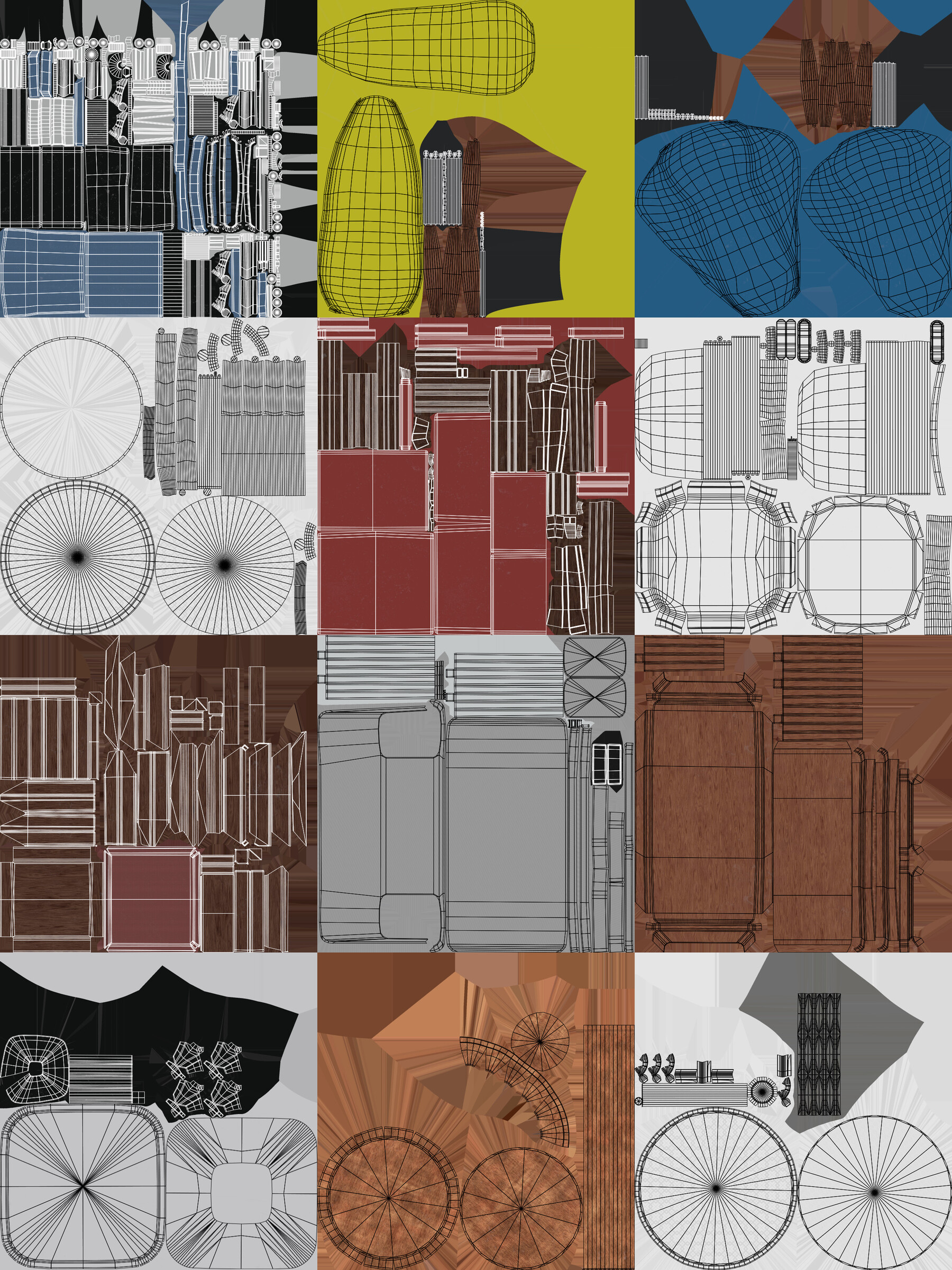 ArtStation - Chairs and Tables | Game Assets