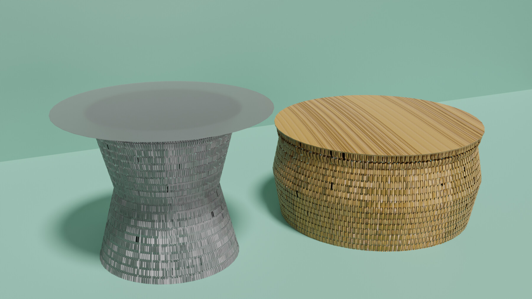 ArtStation - Wicker Tables Set 3D Model | Resources