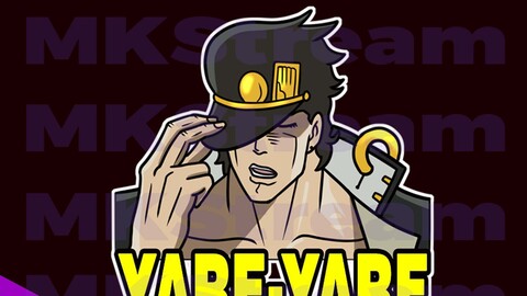 ArtStation - Twitch emotes jojo jotaro yare-yare daze | Artworks