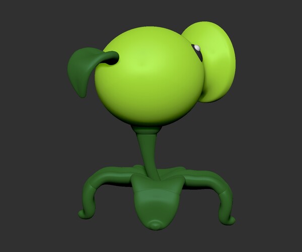 ArtStation - Peashooter from Plants vs Zombies - 3D Print Model | Resources