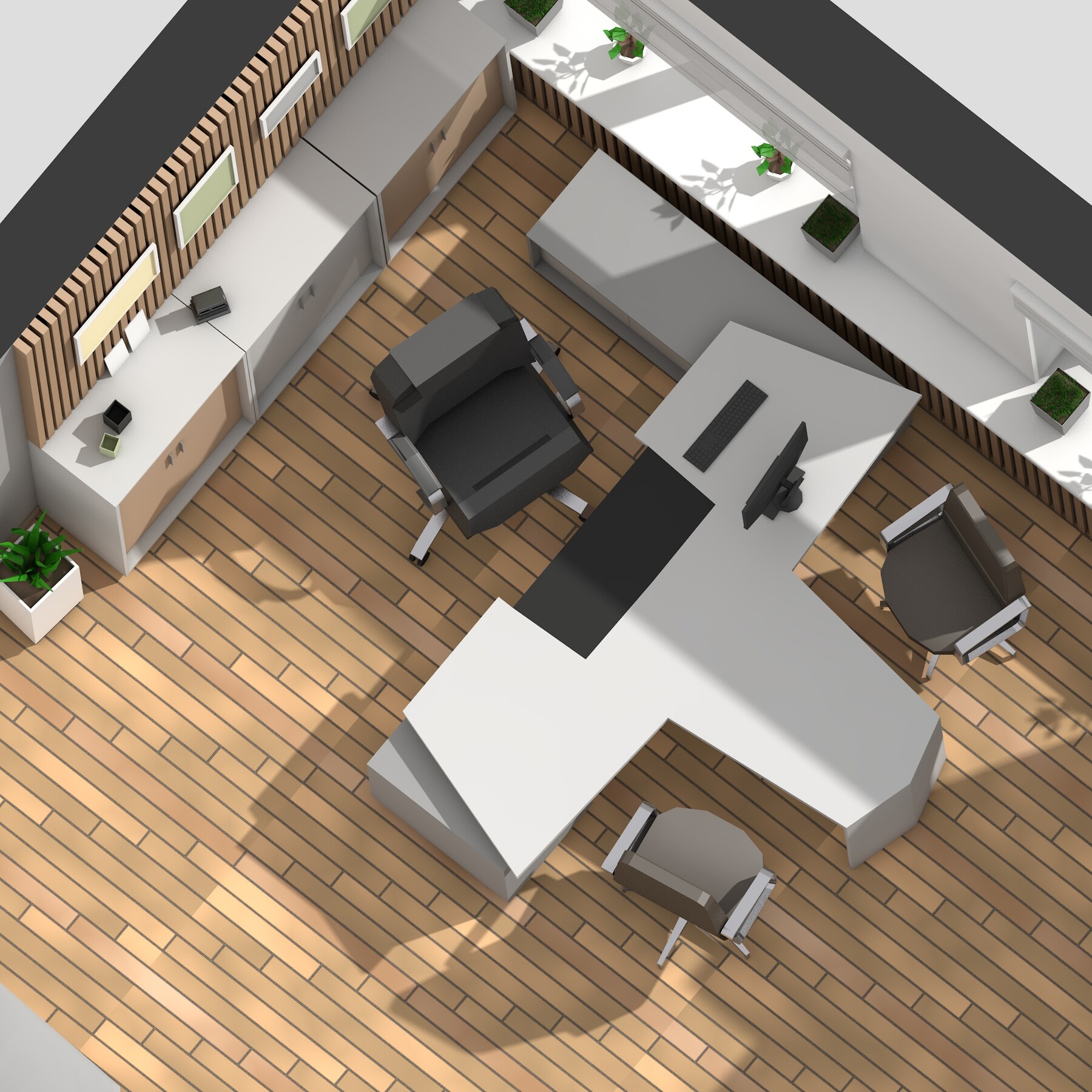 ArtStation - Low-poly 3D model of modern office interior | Resources