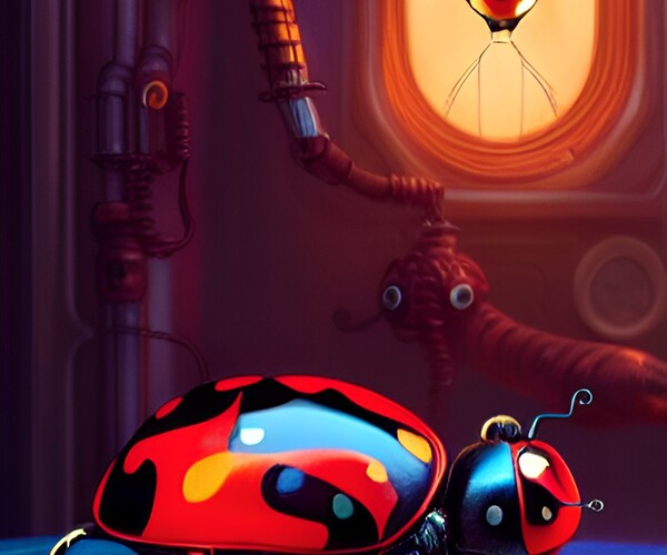 ArtStation - steampunk ladybug 3500 jpg pack wombo art | Artworks