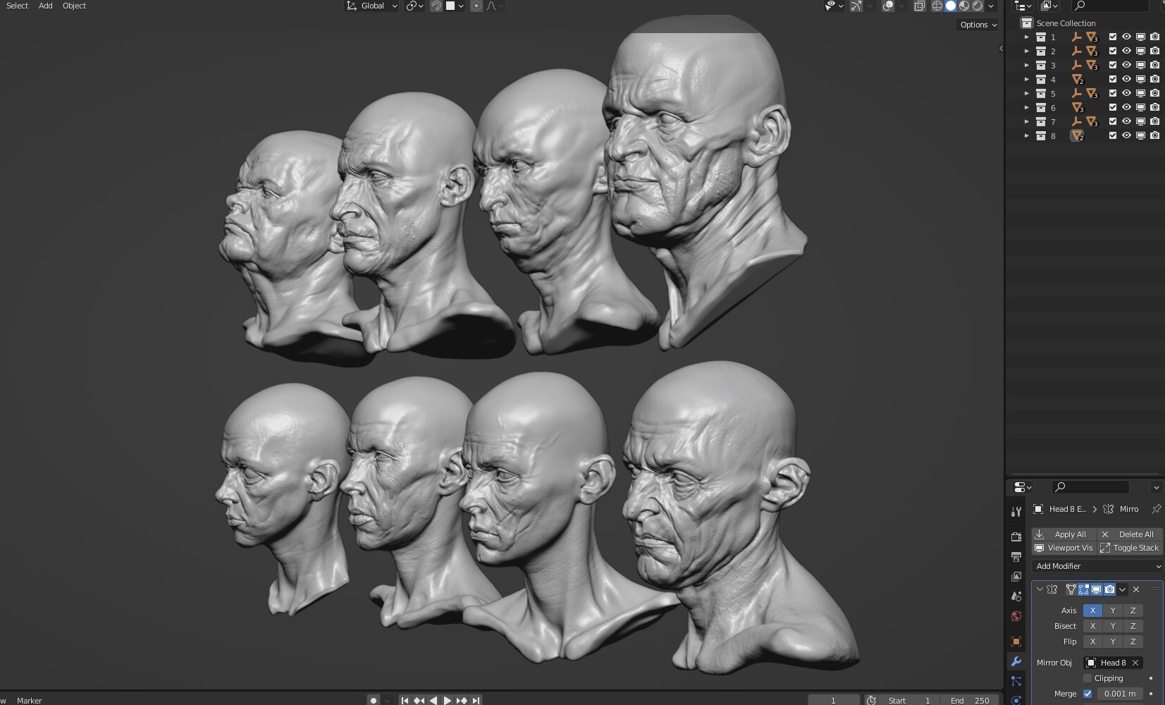 ArtStation - Heads Bundle 1 - 8 Unique Character Portraits | Resources
